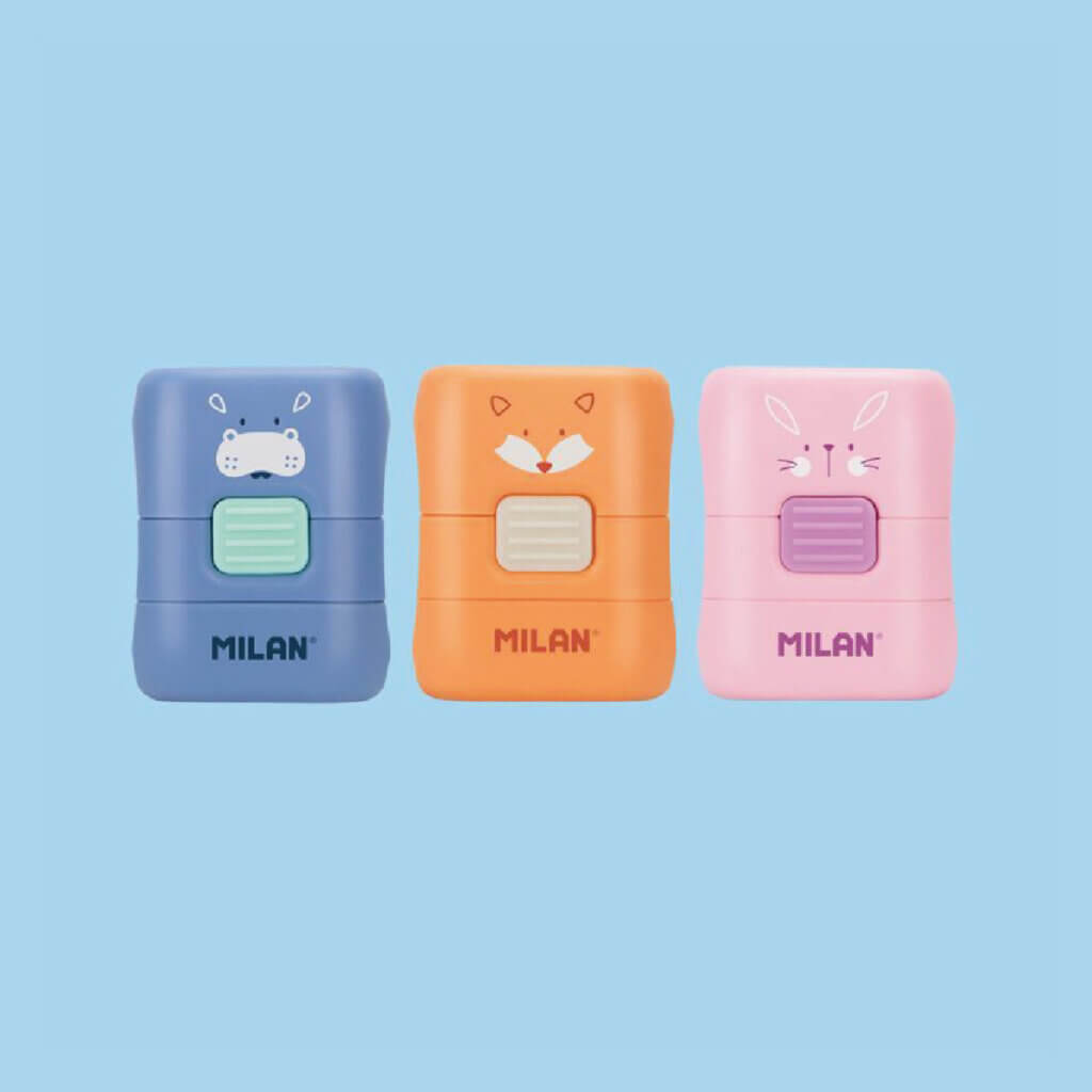 Borrador + Cepillo Animals Milan - Hojas